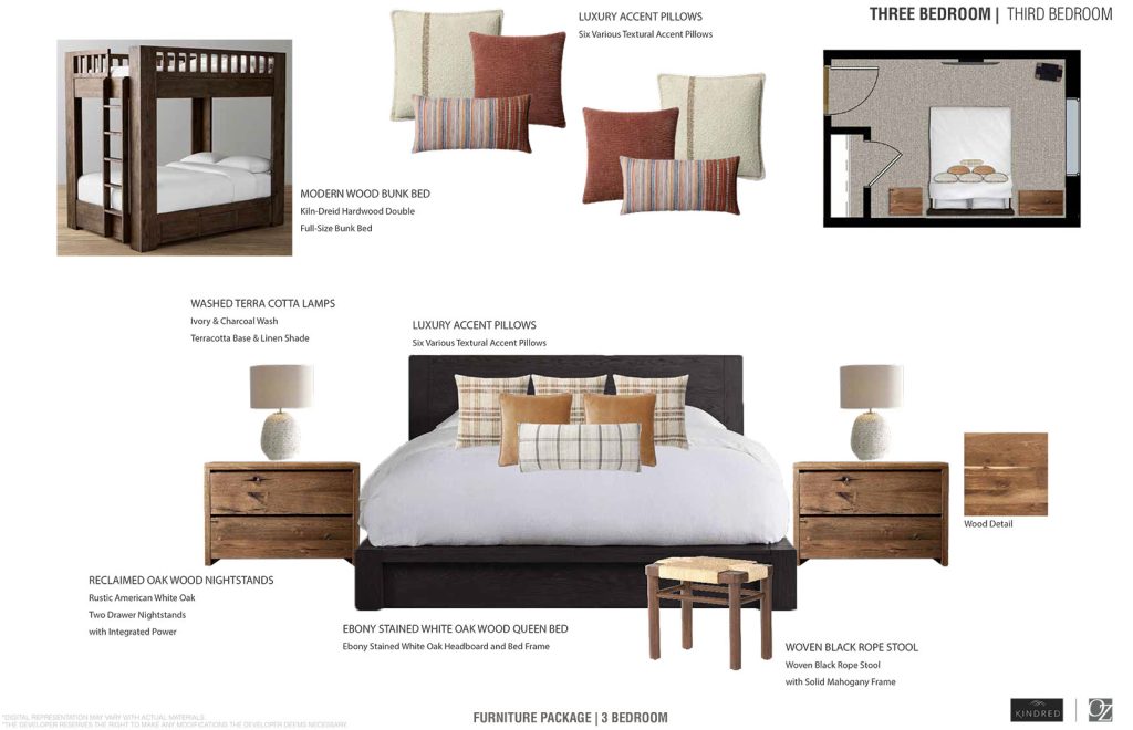 Furniture Package 3 Bedroom - Kindred Resort Real Estate and Club Sales